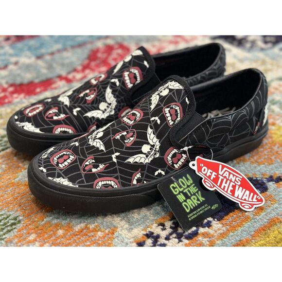 Vans | Shoes | Vans Mens 5 Old Skool Slip On Glow In The Dark Vampire ...